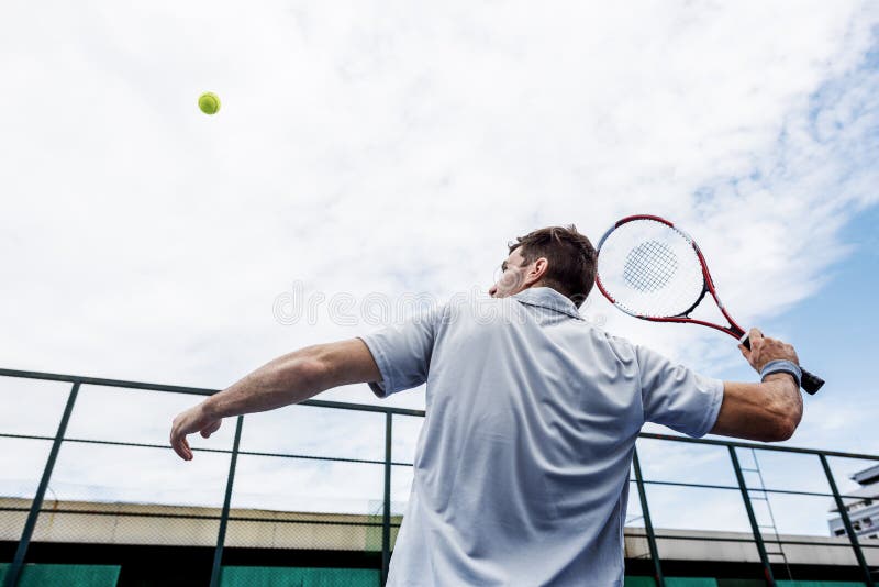 Tennis Racket Swing Sporting Hobby Playing Concept Stock Photo - Image ...
