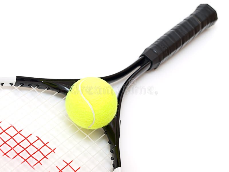 Tennis Racket and Tennis Ball Stock Photo - Image of selective, balls ...