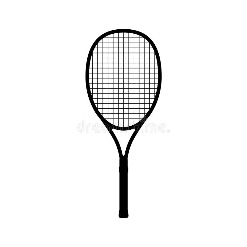 Tennis Racket Vector Icon Black Classic Illustration. Tennis Racket ...