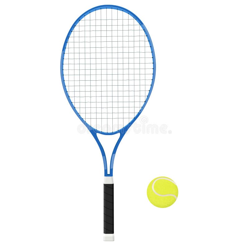 Racket and Yellow Ball, Vector or Color Illustration Stock Vector ...