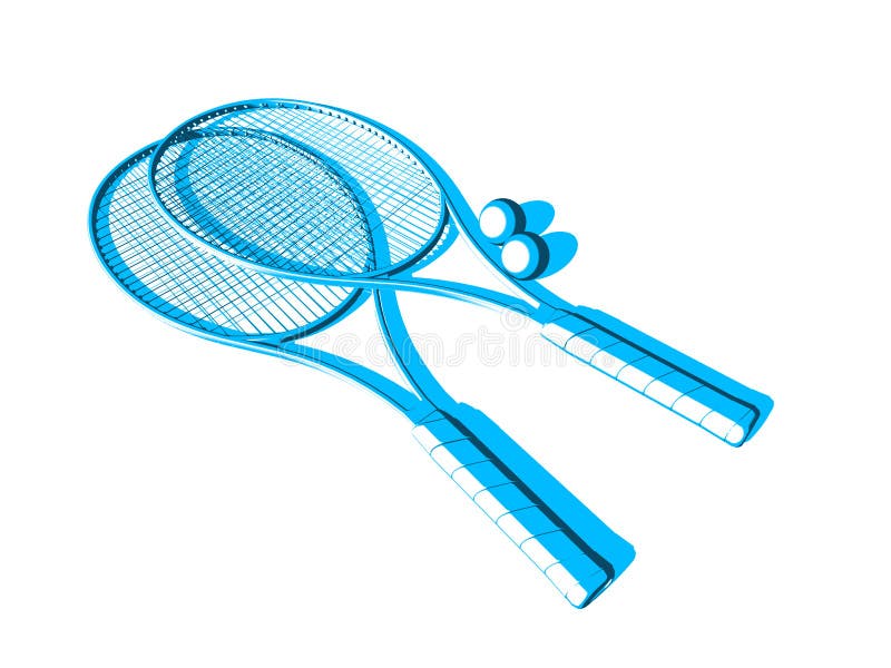 Two crossed tennis rackets stock vector. Illustration of crossed - 33759645