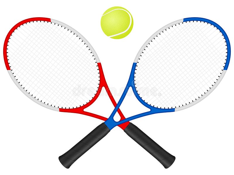 Two crossed tennis rackets stock vector. Illustration of crossed - 33759645