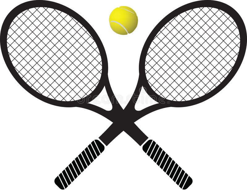 Tennis rackets and ball stock vector. Illustration of equipment - 68539895