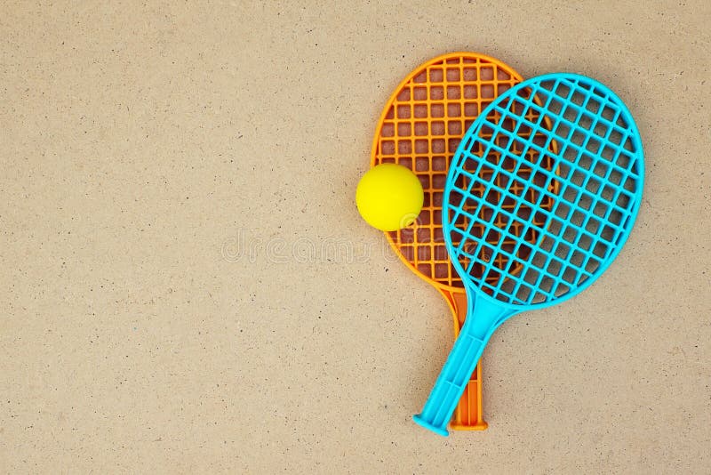Tennis Rackets and Ball on the Table. Ping Pong Stock Image - Image of ...