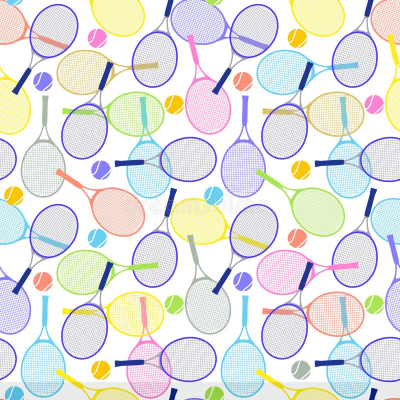 Tennis rackets and balls stock vector. Illustration of design - 95661292