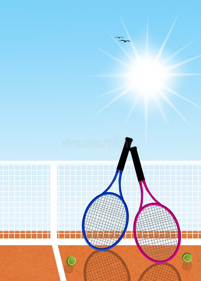 Two Tennis Rackets. Vector Cartoon Isolated Objects Stock Vector ...