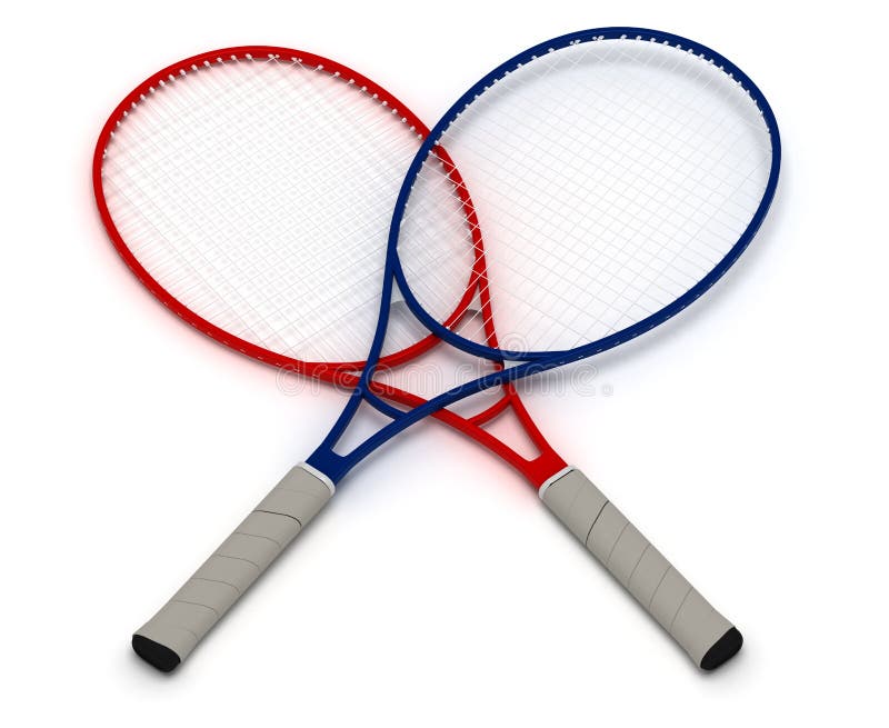 Two tennis rackets stock illustration. Illustration of sport - 19330154