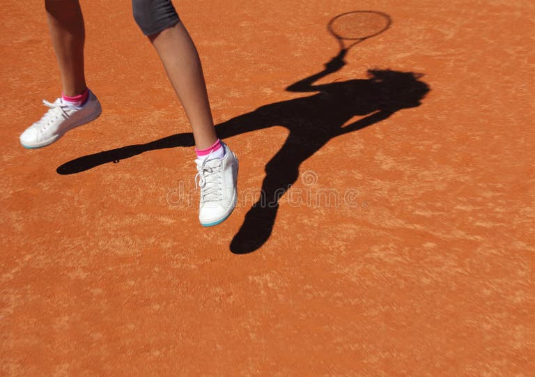 Tennis shadow stock photo. Image of racket, activity - 26417296