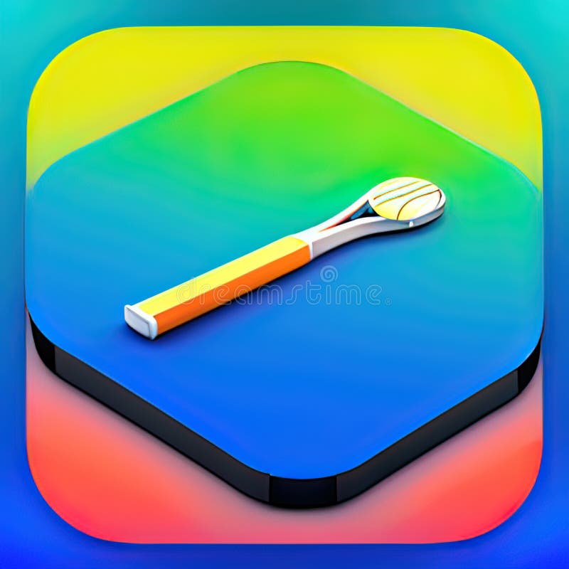 Tennis Software App Style Icon. Generative AI. Stock Illustration ...