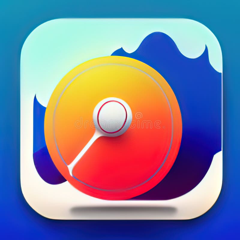 Tennis Software App Style Icon. Generative AI. Stock Illustration ...