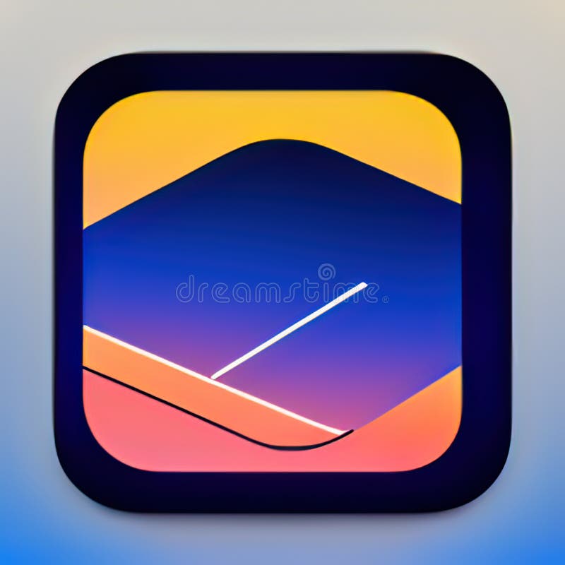 Tennis Software App Style Icon. Generative AI. Stock Illustration ...