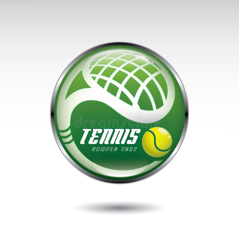 Tennis symbol stock vector. Illustration of curve, macro - 25601272
