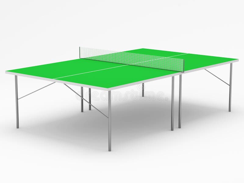 Tennis Table on White Background Stock Illustration - Illustration of ...