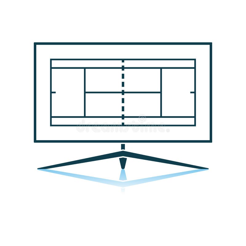 Tennis TV Translation Icon stock vector. Illustration of event - 148603131