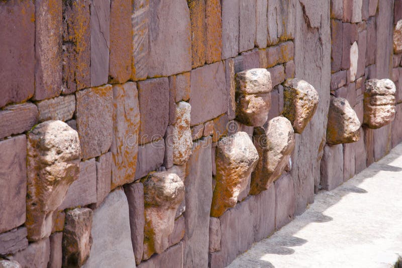 Tenon Heads - Tiwanaku - Bolivia Stock Photo - Image of inca ...