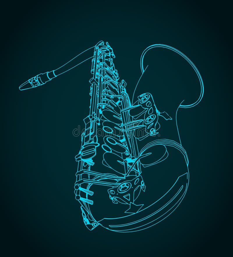 Tenor Saxophone Illustration Stock Vector - Illustration of jazz ...