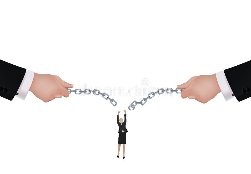 A Tense Chain that Breaks in the Hands People Fall Fall Stock Vector ...
