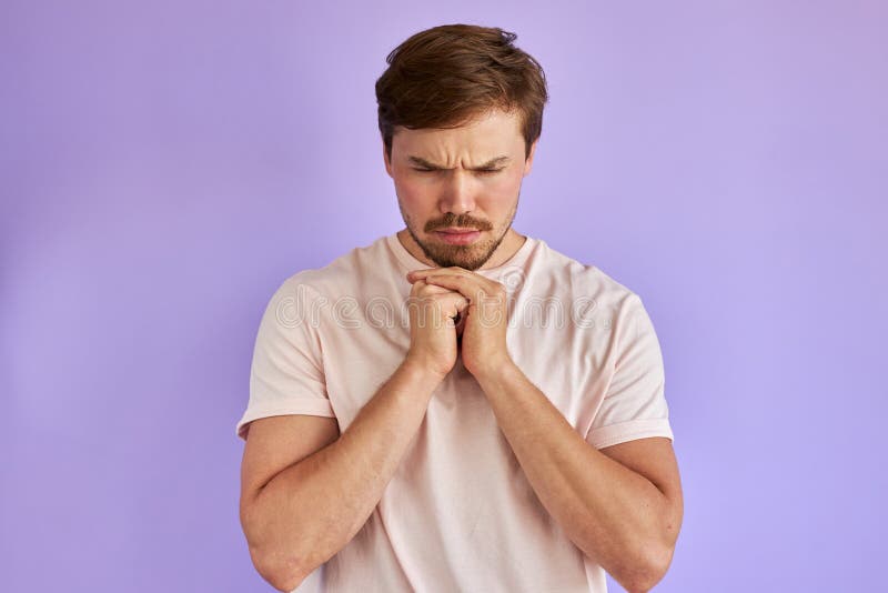 Tense Guy is Thinking about Something Stock Photo - Image of brown ...