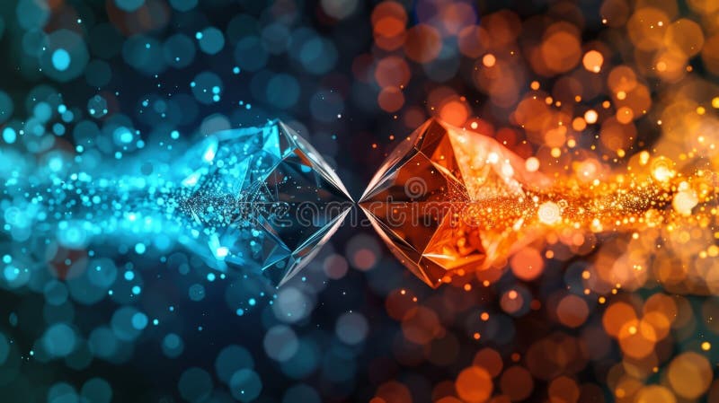 A Tense Standoff between Two Opposing Forces Represented by Abstract ...