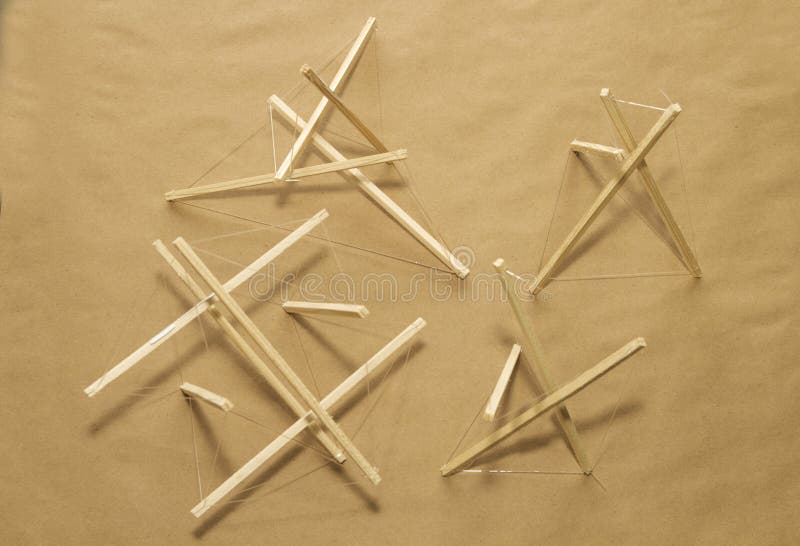 Tensegrity stock photo. Image of tension, sticks, triangle - 29229922