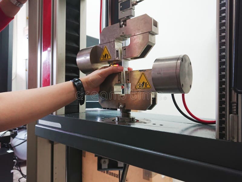 Tensile Strength Testing Machine on Laboratory Stock Image - Image of ...