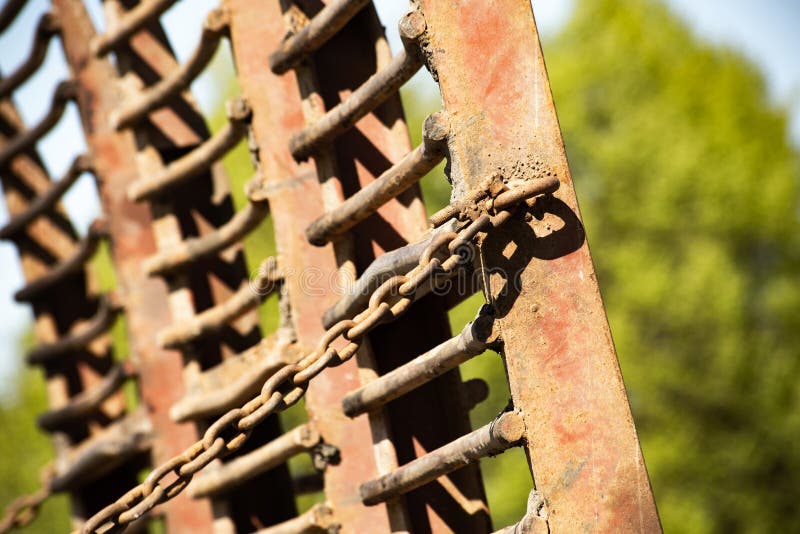 Tension Chain Covered with Corrosion Stock Image - Image of ...