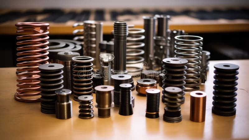 Tension mechanical spring stock illustration. Illustration of coil ...