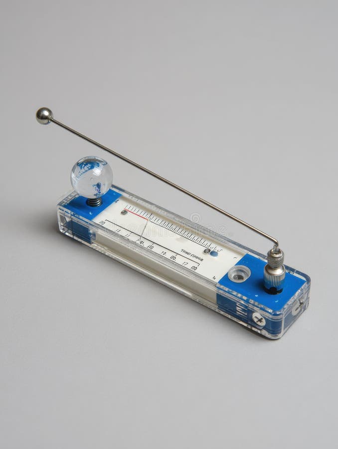 Tension Meter with Needle at Maximum Level Displayed in a Clean ...