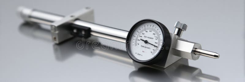 Tension Meter with Needle at Maximum Reading Displayed in a Sleek ...