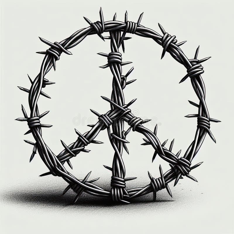 Tension within a Peace Symbol Image Stock Illustration - Illustration ...