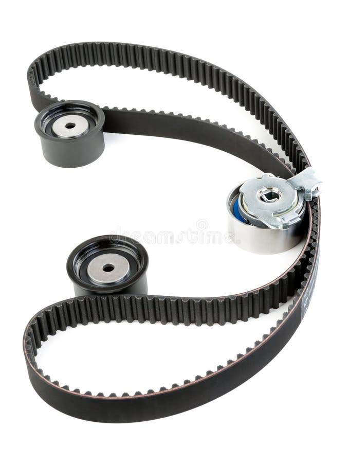 Timing Belt, Pulley and Tensioner. Stock Photo - Image of engine, motor ...