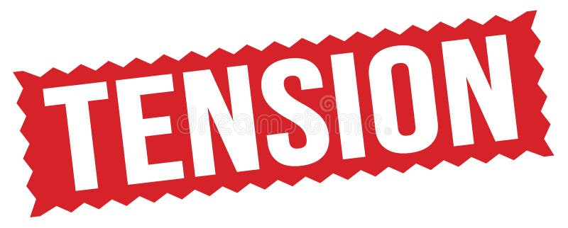 TENSION Text Written on Red Stamp Sign Stock Illustration ...