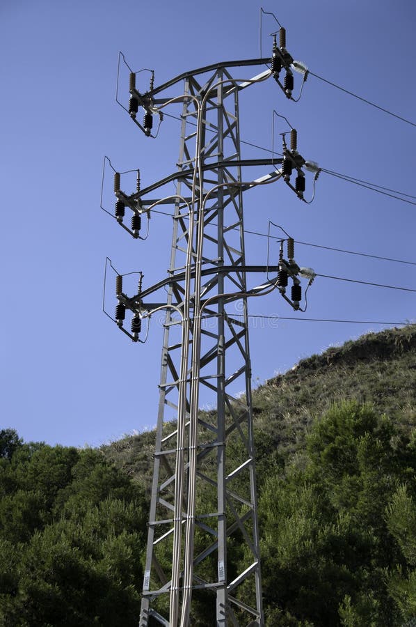 Tension tower stock image. Image of technology, structure - 19694725