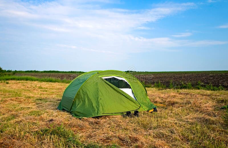 Tent stock photo. Image of walk, tent, field, outdoors - 20960820