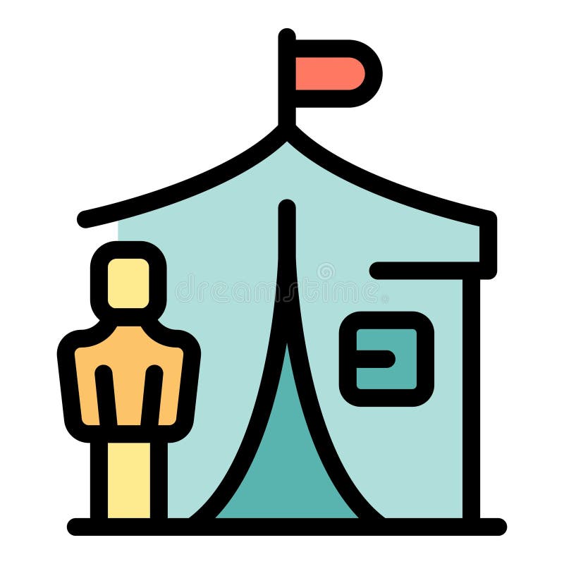 Tent Asylum Icon Vector Flat Stock Vector - Illustration of people ...