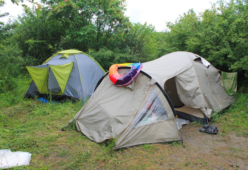 Tent camp stock photo. Image of camping, recreation, activity - 73782568