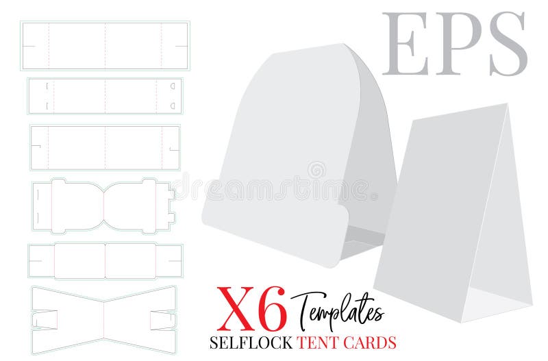 Tent Card Template, Vector with Die Cut Laser Cut Layers Stock Vector ...