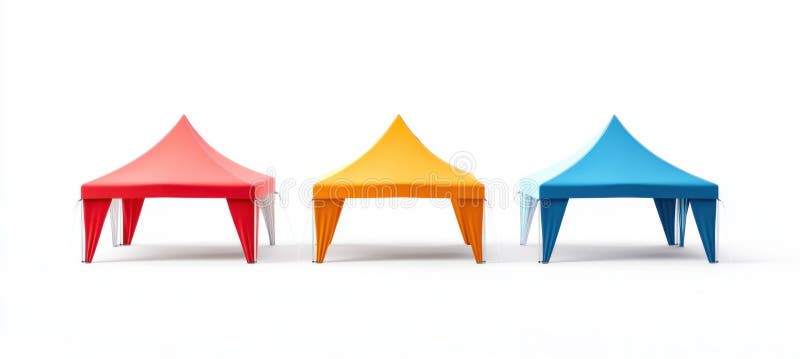 Tent Color Mockup on White Background Stock Illustration - Illustration ...
