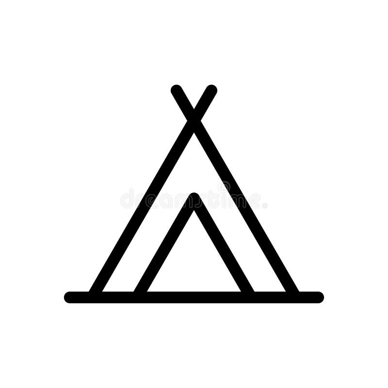 Tent Icon Flat Vector Template Design Trendy Stock Vector ...