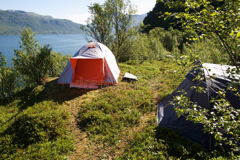 Camping stock photo. Image of dome, relaxation, trees - 12688702