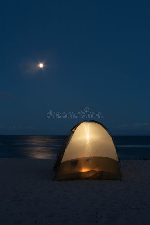 Tent at night stock image. Image of night, nature, summer - 28144463