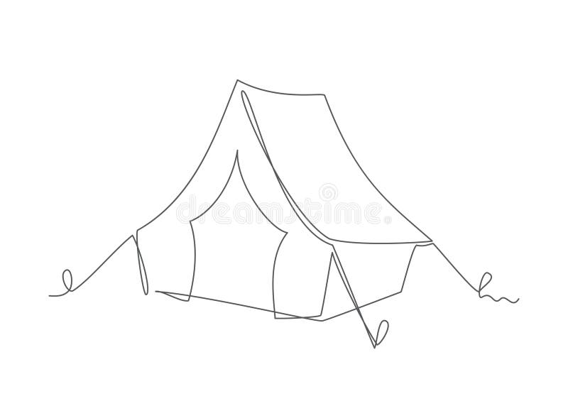 Camping Tent Line Drawing Stock Illustrations – 1,396 Camping Tent Line ...