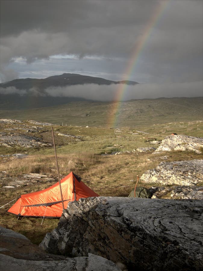 Tent and rainbow stock photo. Image of tenting, adventure - 15482250