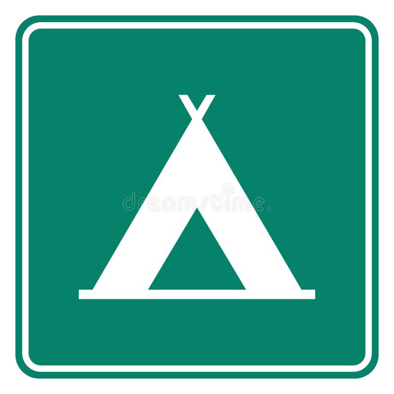 Tent and road sign stock vector. Illustration of info - 228344866