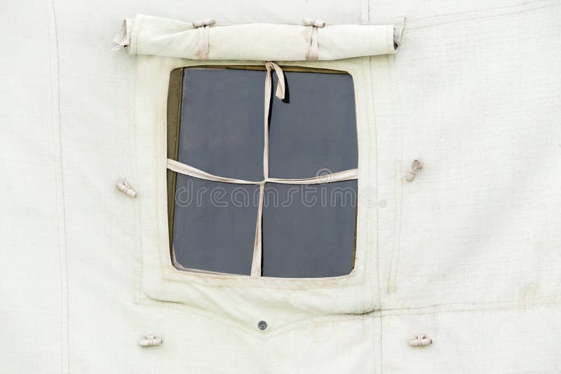 Window, military tent stock image. Image of fasten, large - 27329353