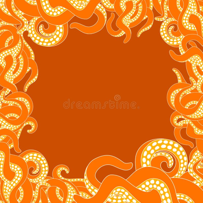 Tentacles Frame with Copy Space Stock Vector - Illustration of tentacle, life: 58336587