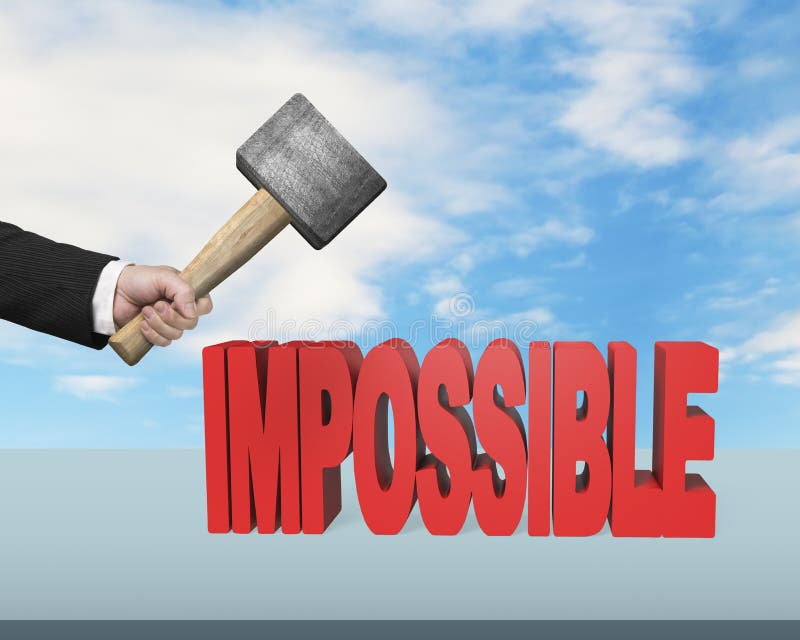 Tentativa Rachar Impossível Na Mesa Ilustração Stock - Ilustração de ...