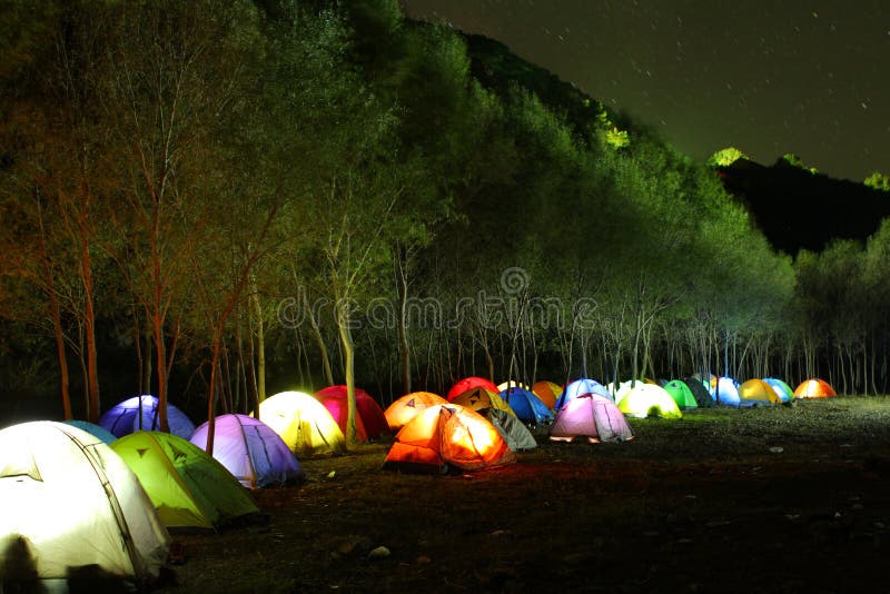 Light of the camp stock photo. Image of night, camp, glow - 30295824
