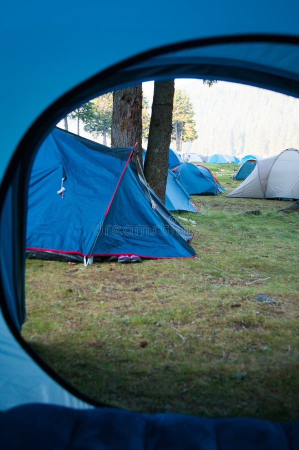 Camping site stock photo. Image of mountain, good, forests - 27282690