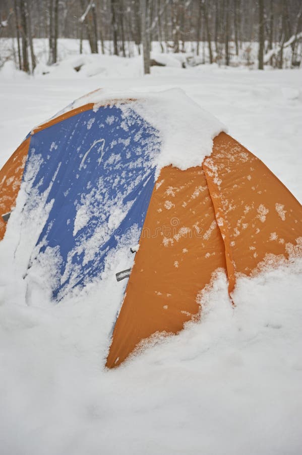 Tents in winter snow stock photo. Image of dwelling - 236677510